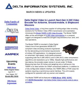 E-Newsletter - Delta Information Systems