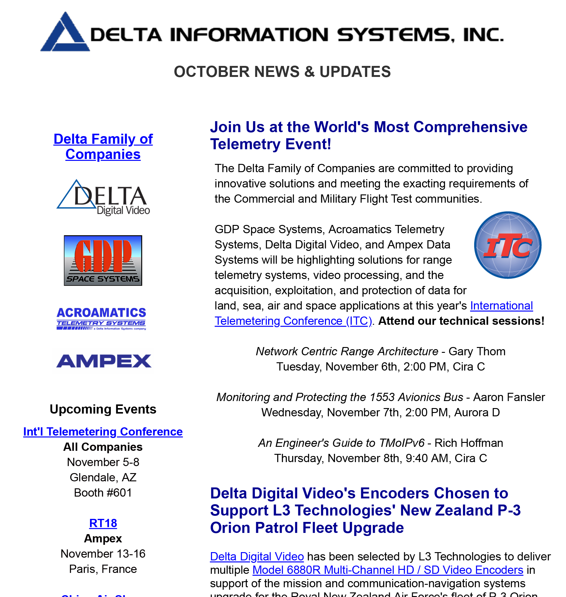 E-Newsletter - Delta Information Systems